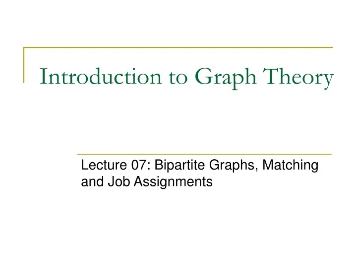 PPT - Introduction to Graph Theory PowerPoint Presentation, free ...
