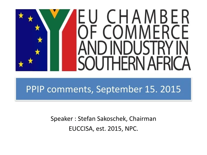 PPT - PPIP comments, September 15. 2015 PowerPoint Presentation, free ...
