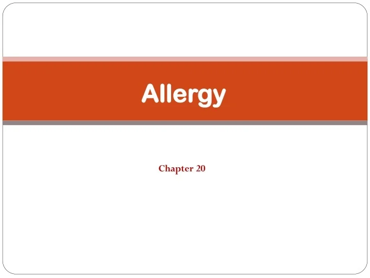 PPT - Allergy PowerPoint Presentation, free download - ID:9421455