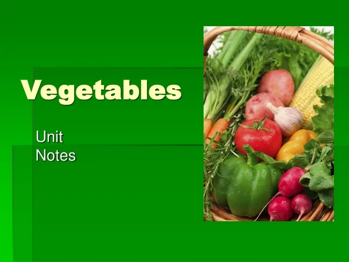 PPT - Vegetables PowerPoint Presentation, free download - ID:9422121