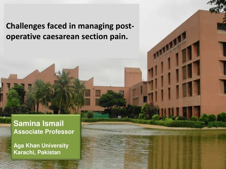 PPT - Samina Ismail Associate Professor Aga Khan University Karachi ...