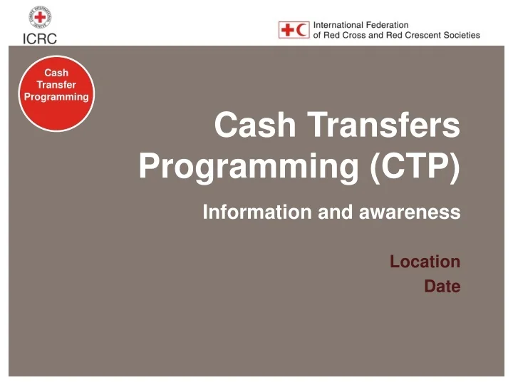 PPT - Cash Transfers Programming (CTP) PowerPoint Presentation, free ...