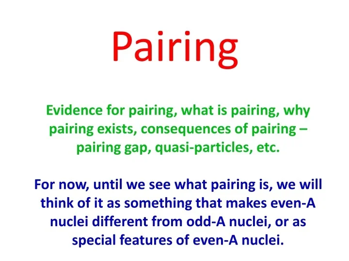 PPT - Pairing PowerPoint Presentation, free download - ID:9425883