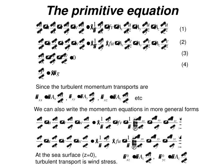 PPT - The primitive equation PowerPoint Presentation, free download ...