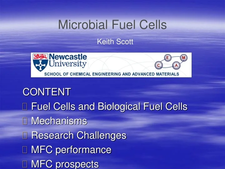 PPT - Microbial Fuel Cells PowerPoint Presentation, free download - ID:9427713