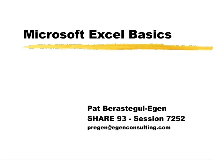 PPT - Microsoft Excel Basics PowerPoint Presentation, free download ...