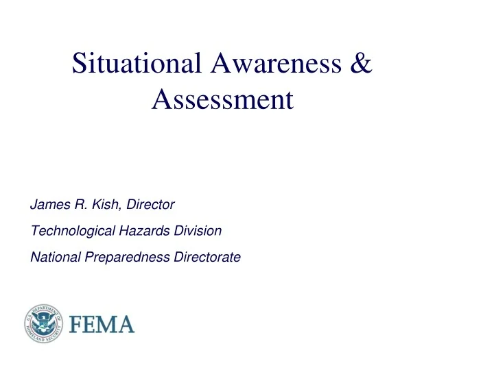 PPT - Situational Awareness & Assessment PowerPoint Presentation, free ...