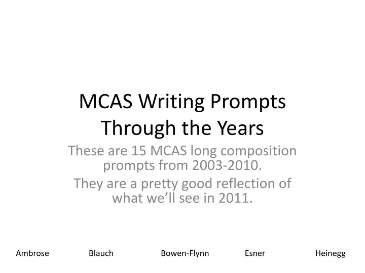 PPT MCAS Writing Prompts Through The Years PowerPoint Presentation ppt-mcas-writing-prompts-through-the-years-powerpoint-presentation