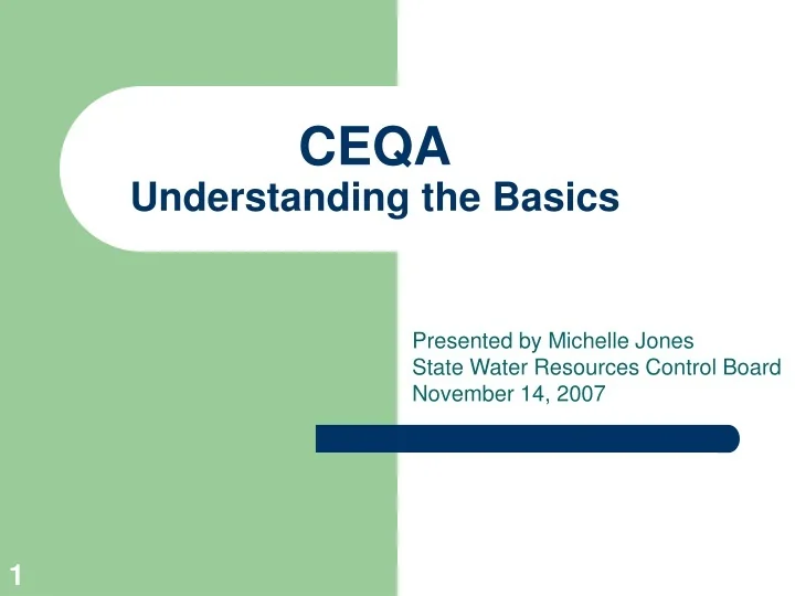 PPT - CEQA Understanding the Basics PowerPoint Presentation, free ...