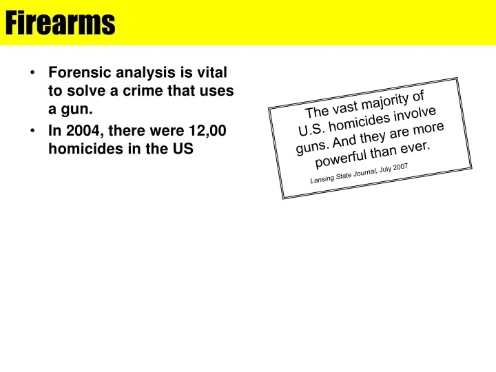 PPT - Firearms PowerPoint Presentation, free download - ID:9434587