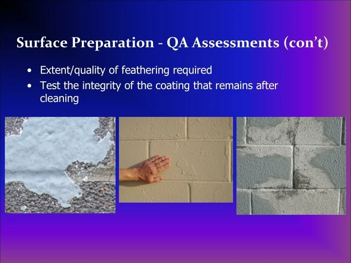 PPT - Surface Preparation - QA Assessments (con’t) PowerPoint ...