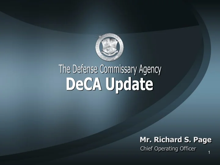 PPT - The Defense Commissary Agency PowerPoint Presentation, free ...