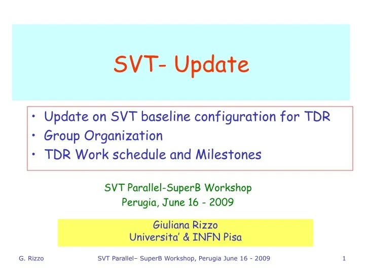 PPT - SVT- Update PowerPoint Presentation, free download - ID:9435963