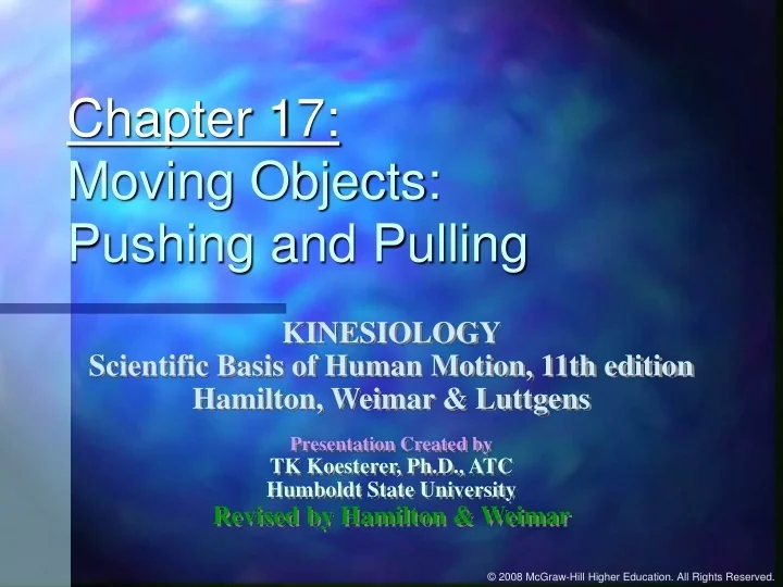 PPT - Chapter 17: Moving Objects: Pushing and Pulling PowerPoint ...