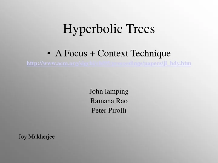 PPT - Hyperbolic Trees PowerPoint Presentation, free download - ID:9439816