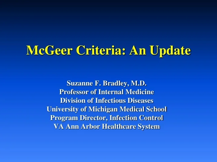 PPT - McGeer Criteria: An Update PowerPoint Presentation, free download ...