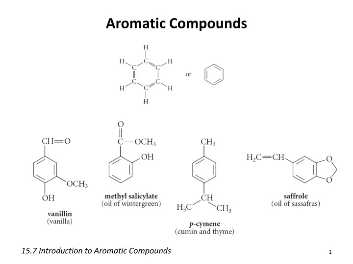 PPT - Aromatic Compounds PowerPoint Presentation, free download - ID ...