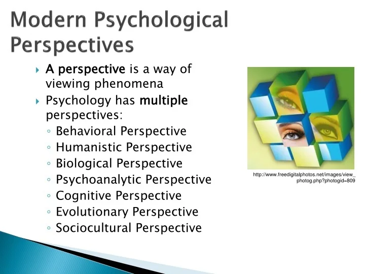 PPT - Modern Psychological Perspectives PowerPoint Presentation, free ...