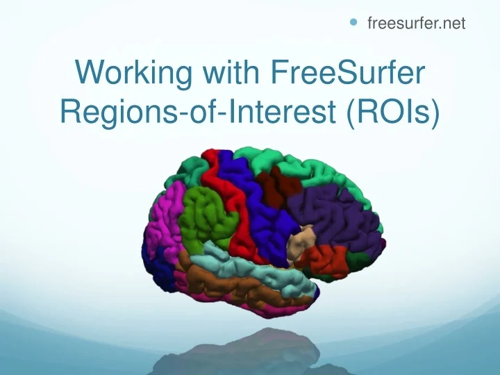 PPT - Working with FreeSurfer Regions-of-Interest (ROIs) PowerPoint ...