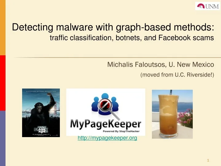 PPT - Detecting malware with graph-based methods: traffic ...