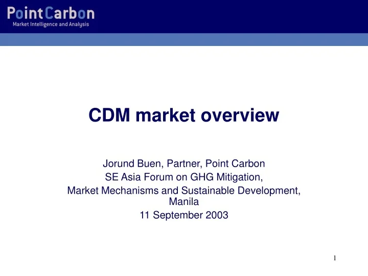 PPT - CDM market overview PowerPoint Presentation, free download - ID ...