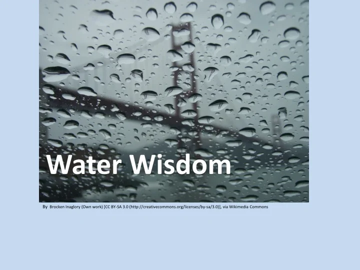 PPT - Water Wisdom PowerPoint Presentation, free download - ID:9447763