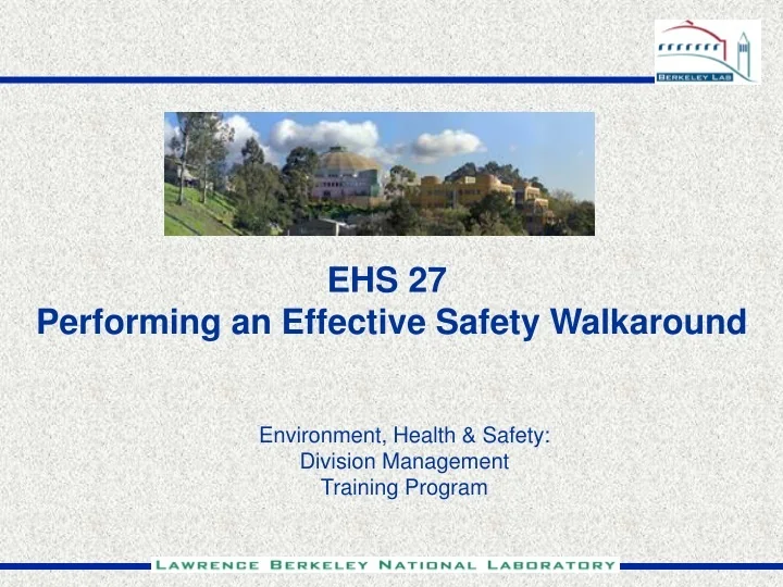 PPT - Environment, Health & Safety: Division Management Training ...