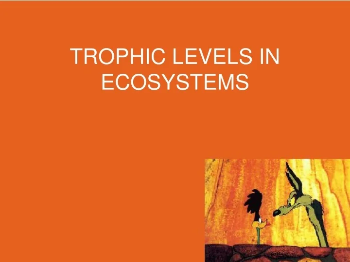 PPT - TROPHIC LEVELS IN ECOSYSTEMS PowerPoint Presentation, free ...