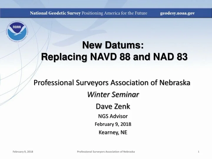 PPT - New Datums: Replacing NAVD 88 and NAD 83 PowerPoint Presentation ...