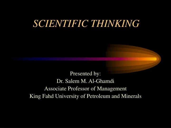 PPT - SCIENTIFIC THINKING PowerPoint Presentation, free download - ID ...