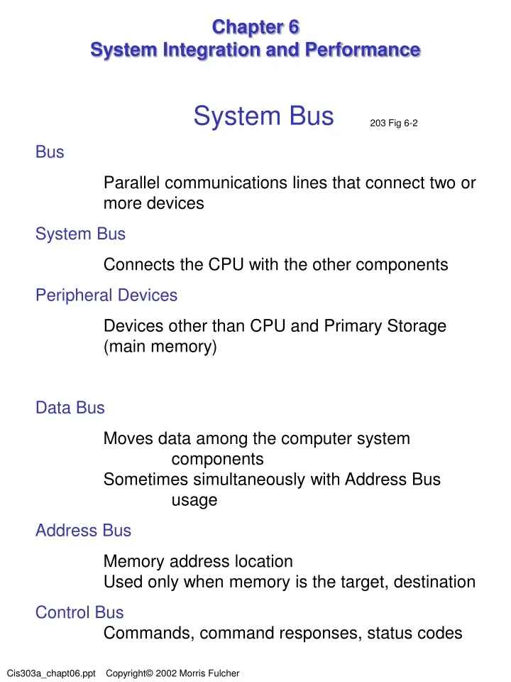 PPT - Chapter 6 System Integration and Performance PowerPoint ...