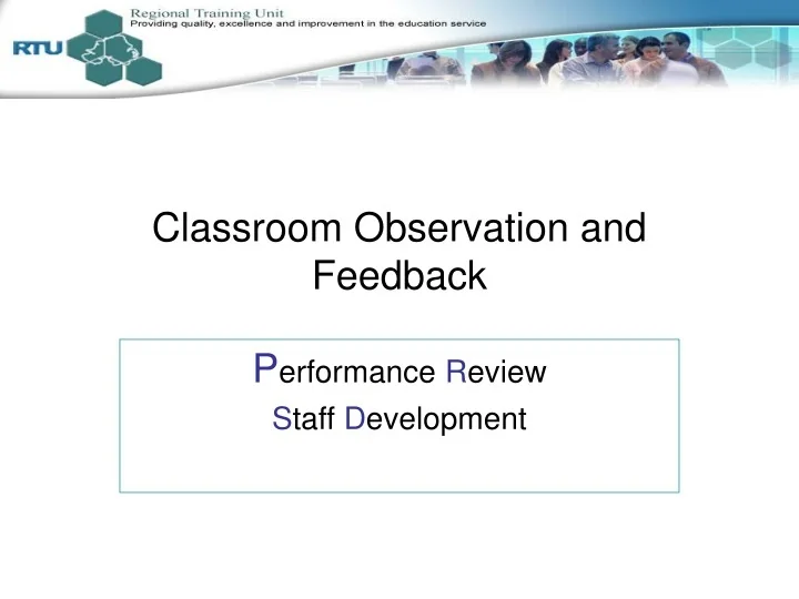 PPT - Classroom Observation and Feedback PowerPoint Presentation, free ...