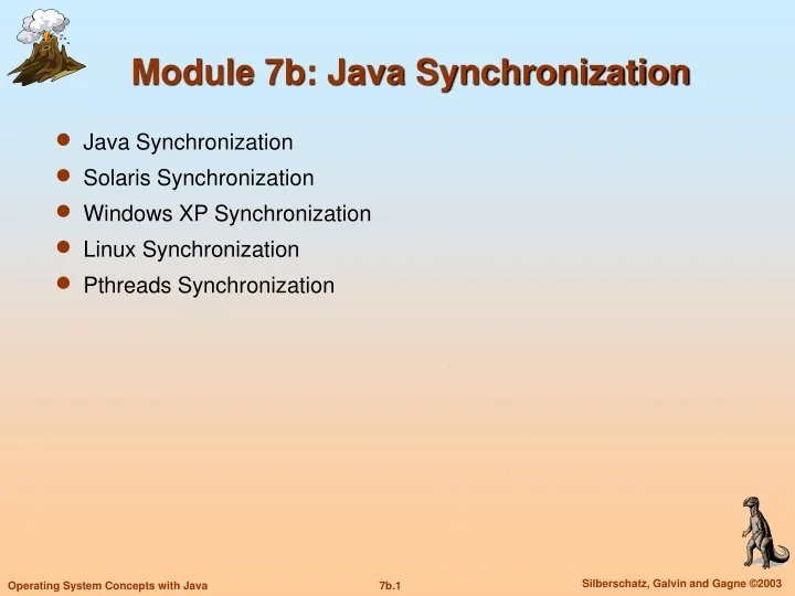 PPT - Module 7b: Java Synchronization PowerPoint Presentation, free ...
