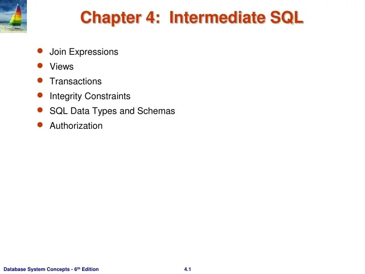PPT - Chapter 4: Intermediate SQL PowerPoint Presentation, free download - ID:9454837