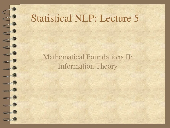 PPT - Statistical NLP: Lecture 5 PowerPoint Presentation, free download ...