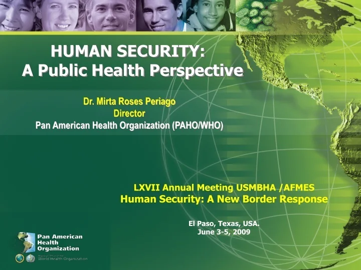 PPT - HUMAN SECURITY: A Public Health Perspective PowerPoint ...