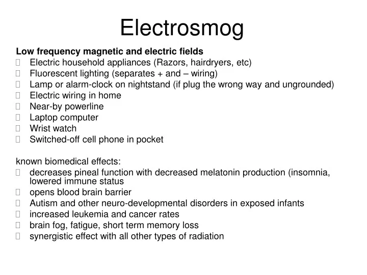PPT - Electrosmog PowerPoint Presentation, free download - ID:9457119
