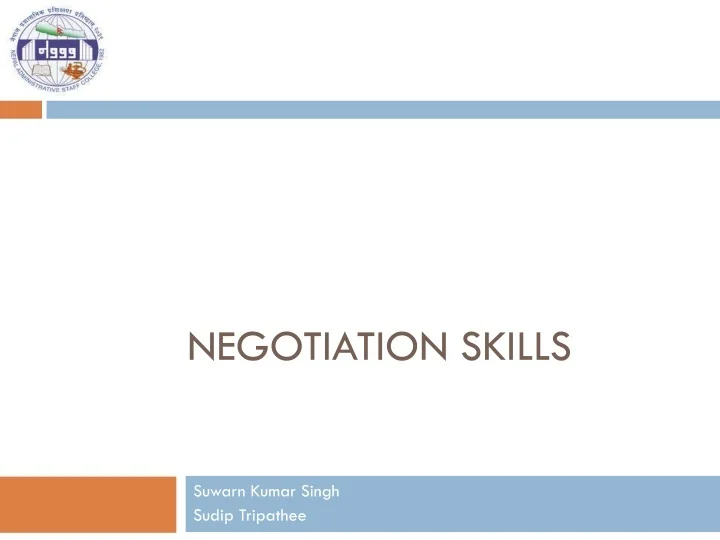 PPT - Negotiation SKILLS PowerPoint Presentation, free download - ID ...