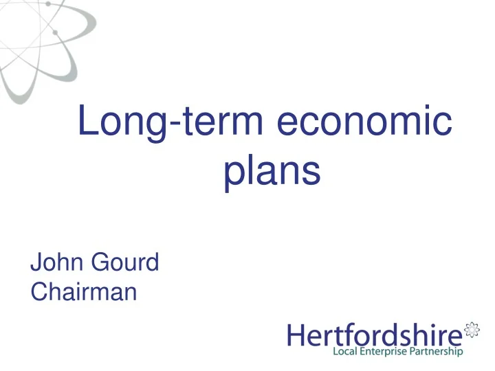PPT - Long-term economic plans PowerPoint Presentation, free download ...