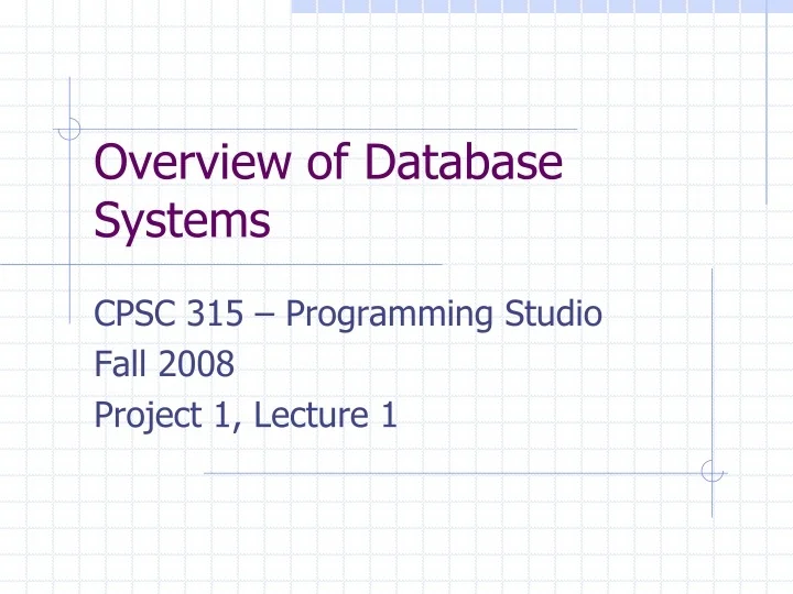PPT - Overview of Database Systems PowerPoint Presentation, free ...
