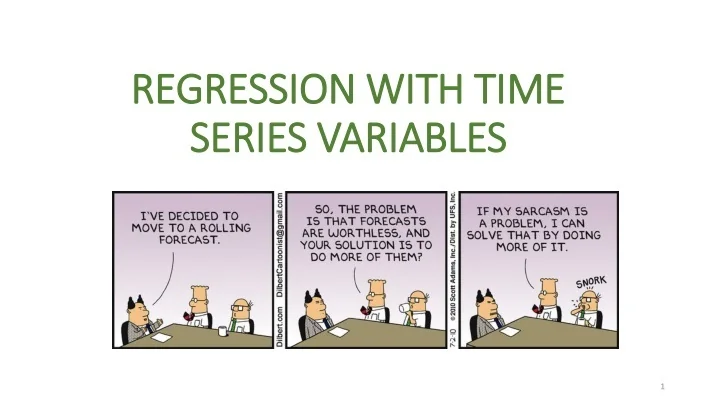 PPT - REGRESSION WITH TIME SERIES VARIABLES PowerPoint Presentation, free download - ID:9459041