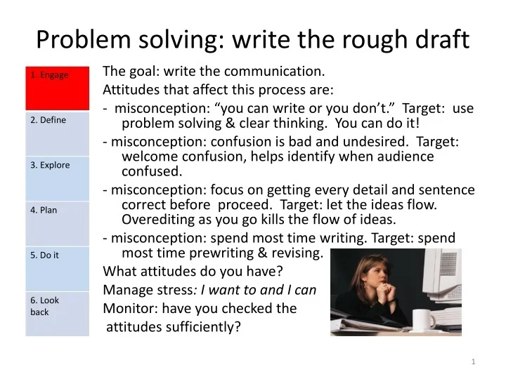 PPT - Problem solving: write the rough draft PowerPoint Presentation ...