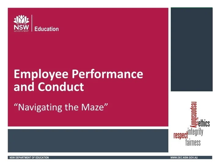 PPT - Employee Performance and Conduct PowerPoint Presentation, free ...