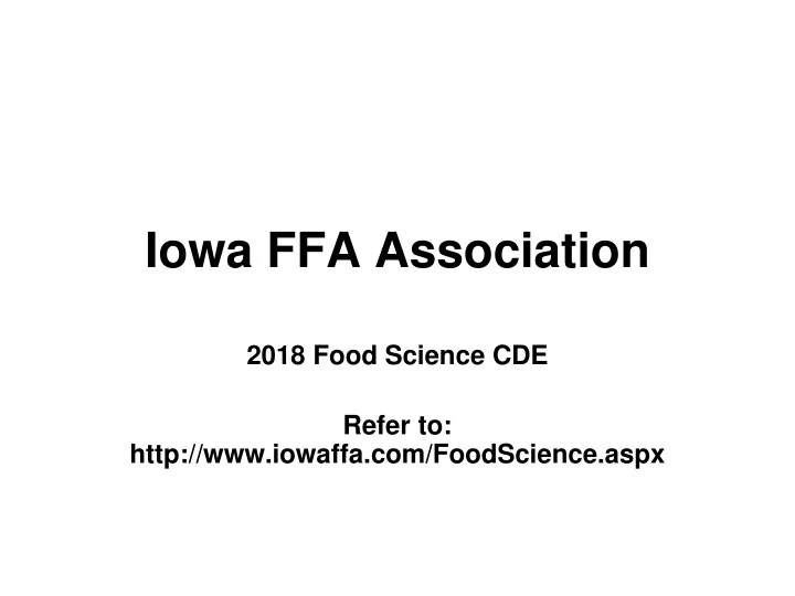 PPT - Iowa FFA Association PowerPoint Presentation, free download - ID ...