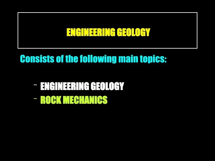 PPT - ENGINEERING GEOLOGY PowerPoint Presentation, free download - ID ...