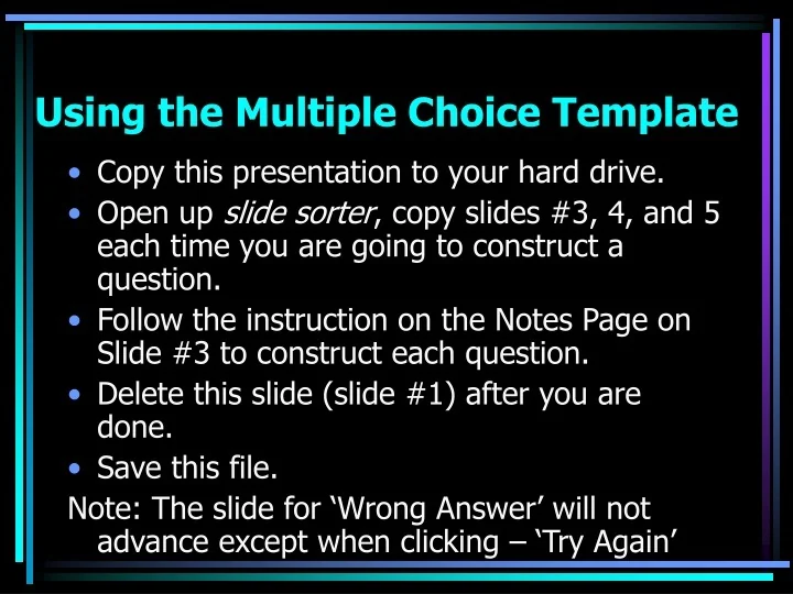 PPT - Using the Multiple Choice Template PowerPoint Presentation, free ...