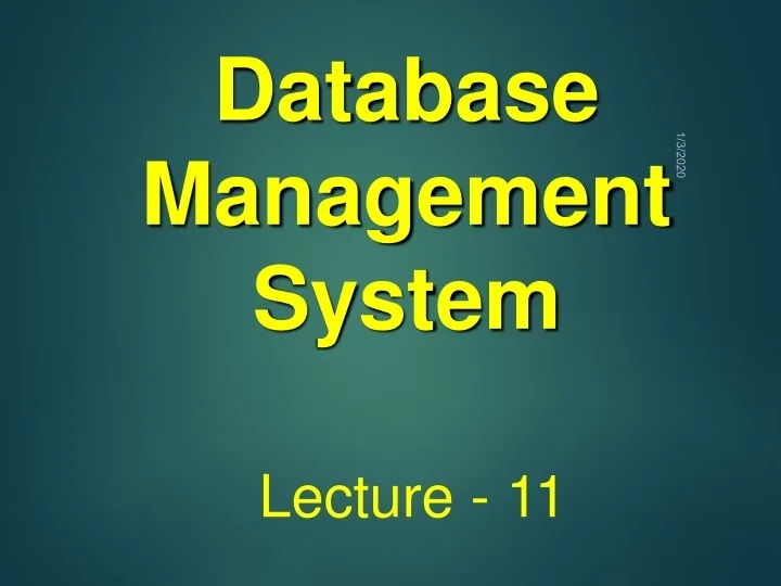 Ppt Database Management System Powerpoint Presentation Free Download Id9463837 