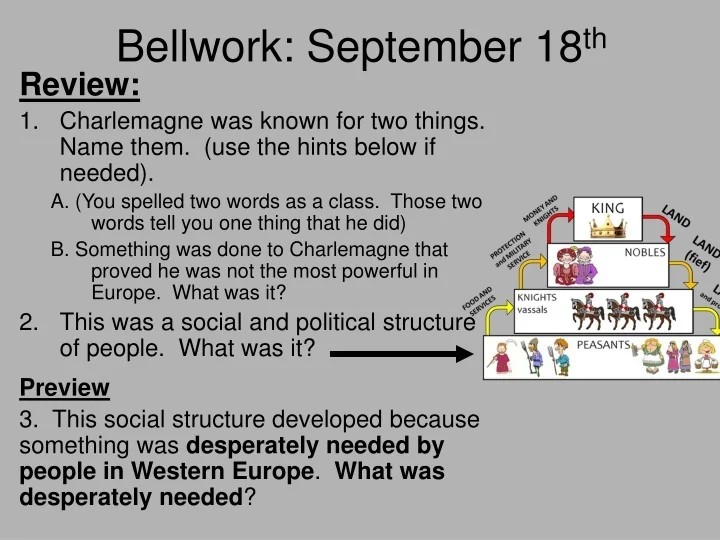 PPT - Bellwork: September 18 th PowerPoint Presentation, free download ...