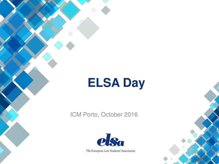 PPT - ELSA Day PowerPoint Presentation, free download - ID:9465846