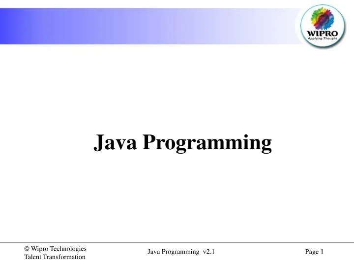 PPT - Java Programming PowerPoint Presentation, free download - ID:9467476